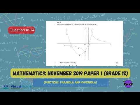 PARABOLA AND HYPERBOLA | NOVEMBER 2019: MATHEMATICS Paper 1 Question 4 ...