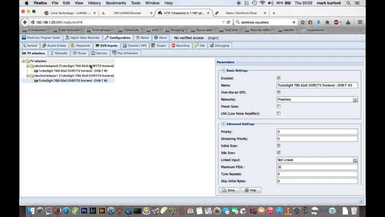 TvHeadend Settings - YouTube