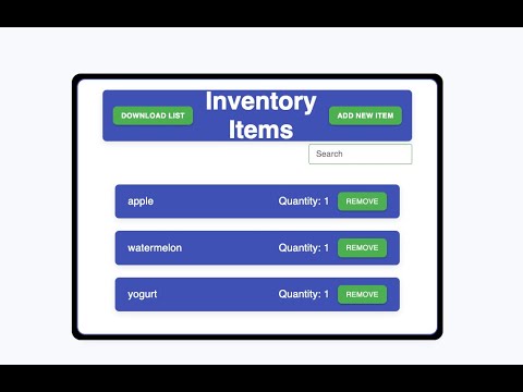 Inventory Management System Developed a web-based inventory management ...