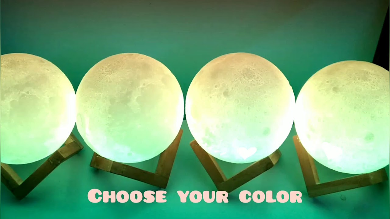3d printed Moon light in action - YouTube