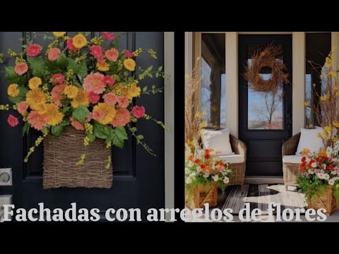 "Decora tu Puerta con Canastas y Flores: Ideas Elegantes para la ...