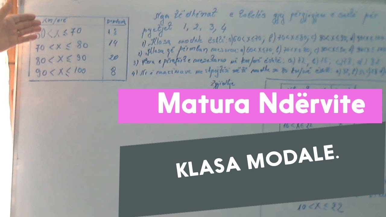 Ushtrime matematike për Maturë / Klasa modale. - YouTube