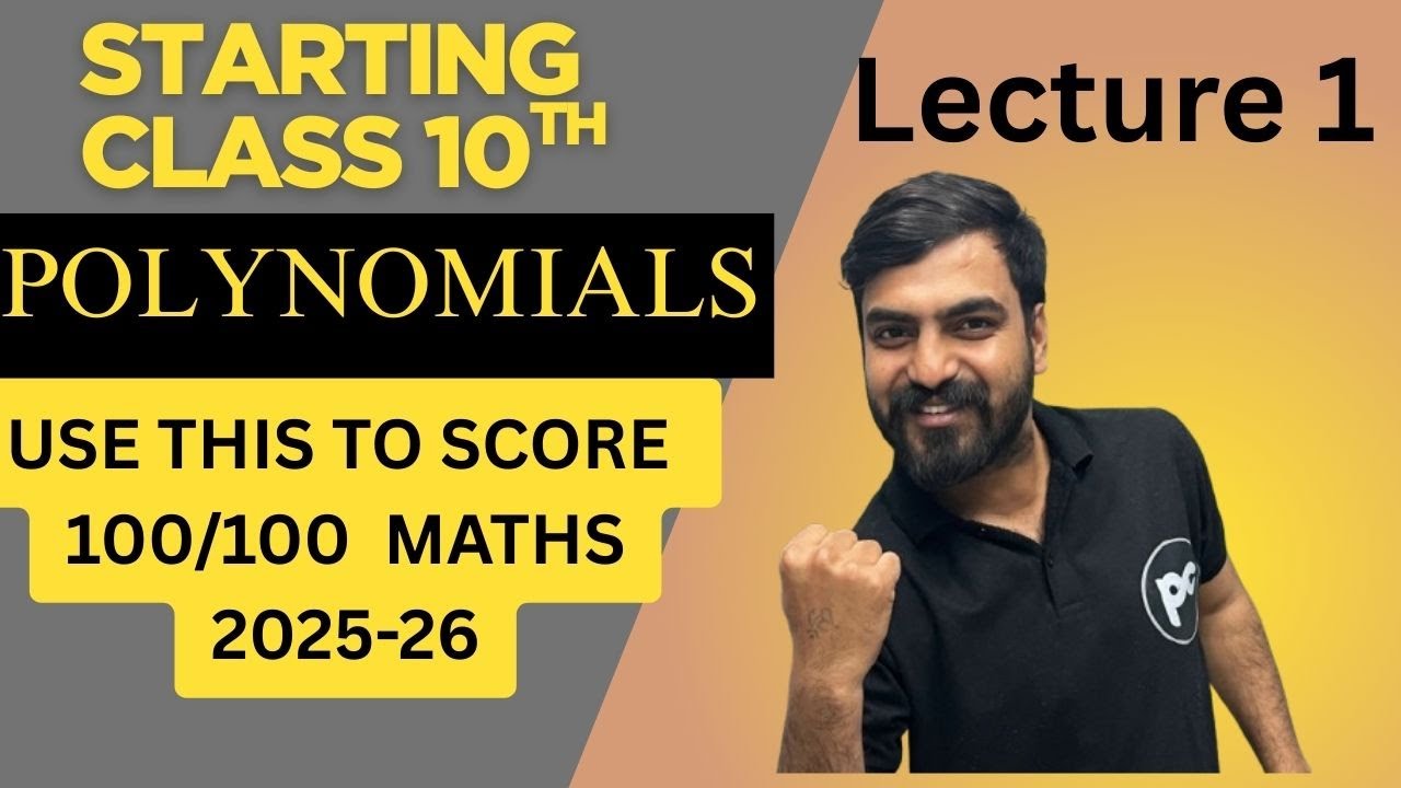 SAMBHAV SERIES CLASS 10TH POLYNOMIALS CHAPTER 2 LECTURE 1 - YouTube