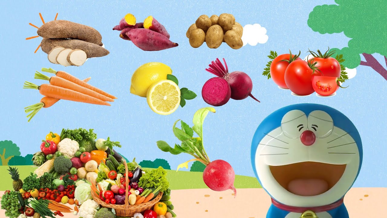 Learn Vegetables with Doraemon - Doraemon eating vegetables (part 1) # ...