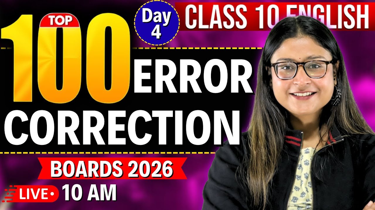 Top 100 Most Imp Error Correction Questions 🔥 Class 10 English Grammar ...