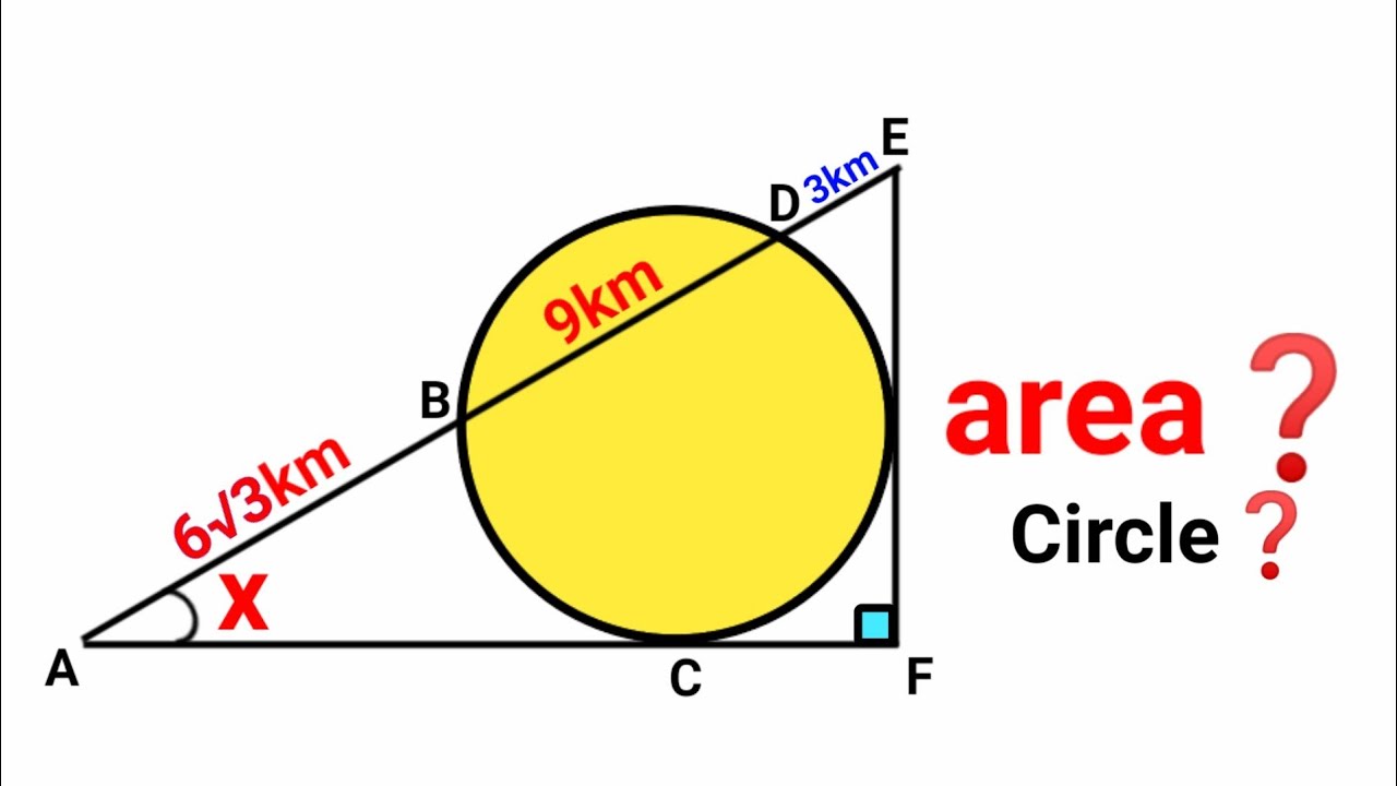 Can you find area of the circle? | (Fun Geometry Problem) | #math # ...