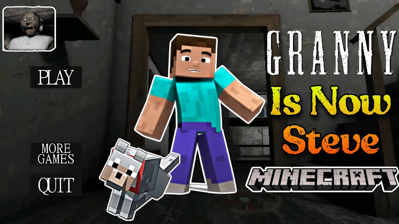 Granny Is Now Minecraft Steve 🤯 | Fun Mod Granny || Trying Door Escape ...