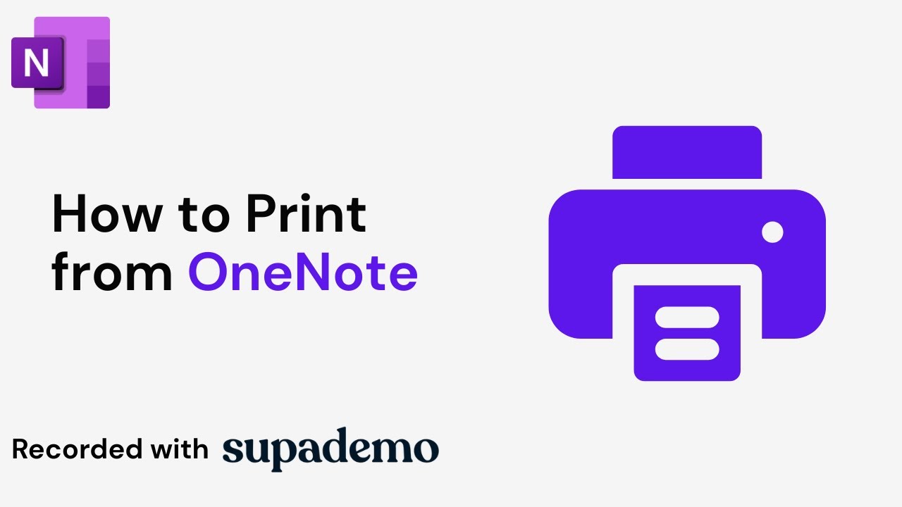 How to Print from OneNote - YouTube