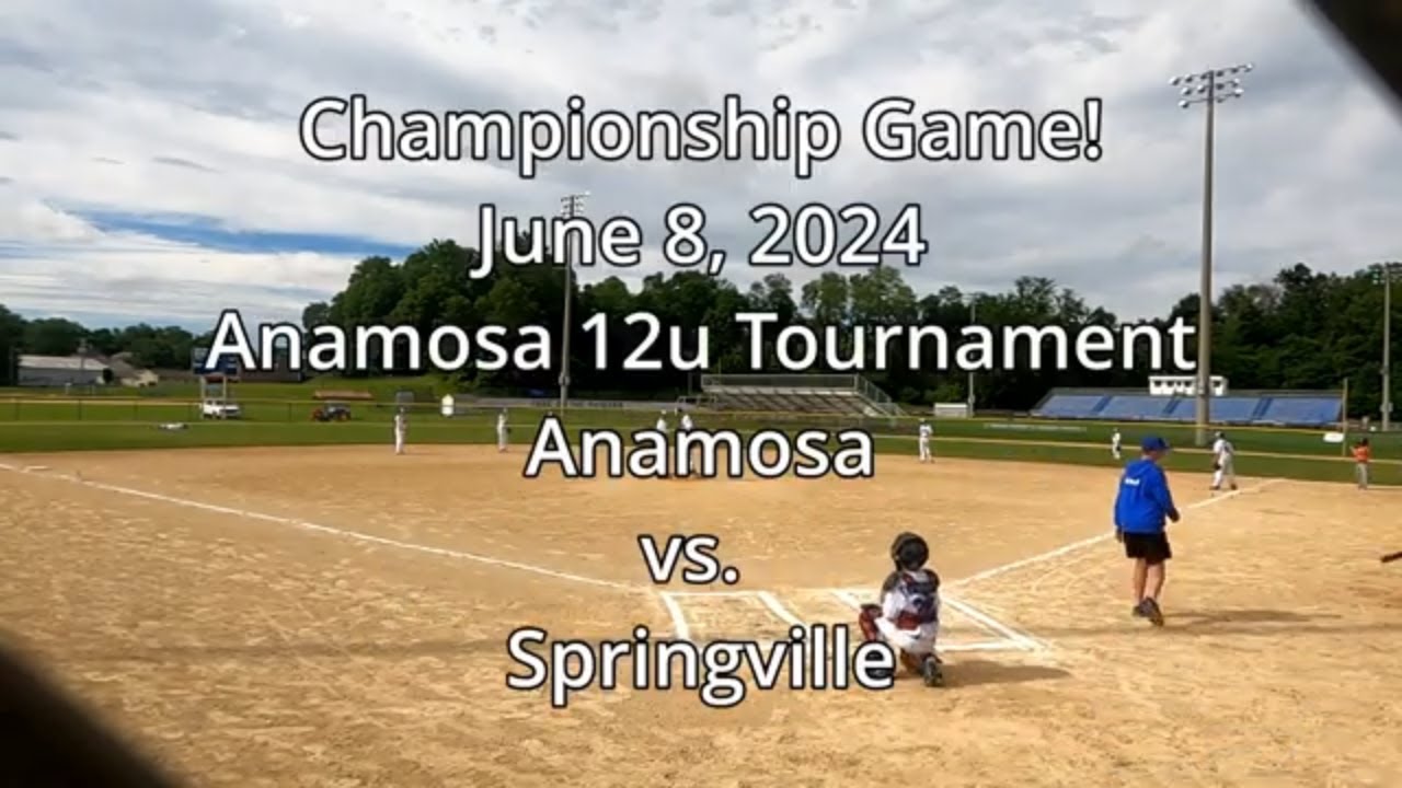 6-8-24 Baseball: Game 3 Anamosa 12u vs Springville - YouTube