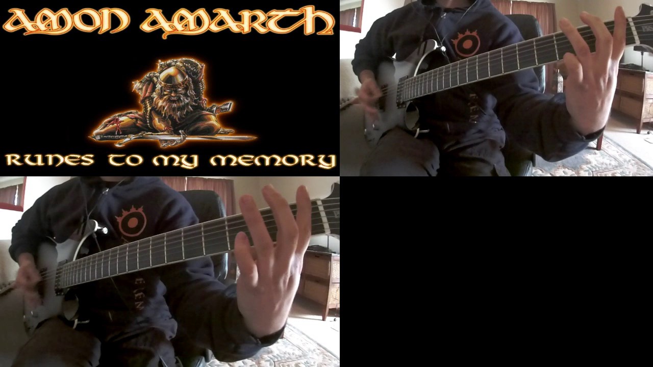 Amon Amarth - Runes to my memory - guitar cover - YouTube