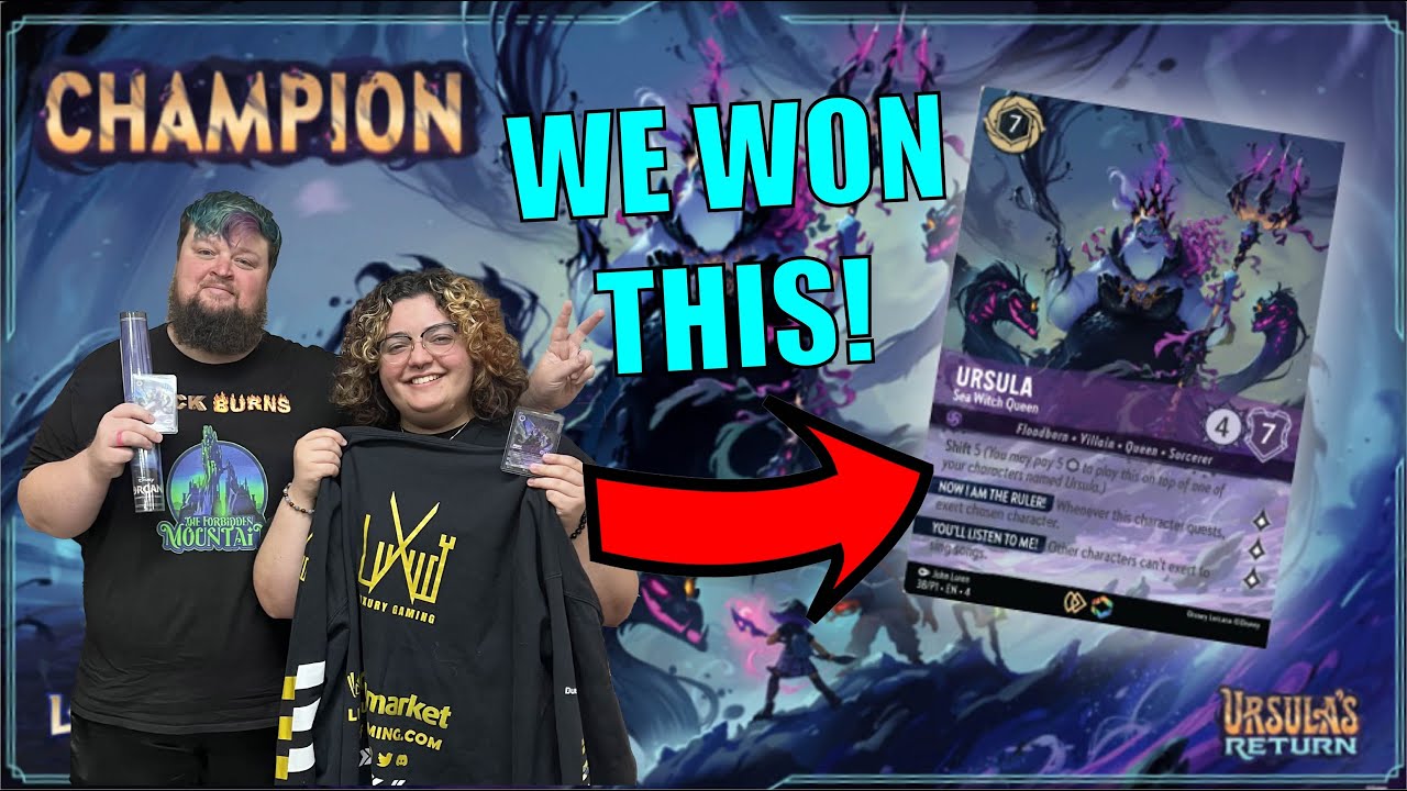 WE WON AN URSULA'S RETURN SET CHAMPIONSHIP WITH AN OFF-META DECK! | Disney Lorcana Vlog - YouTube
