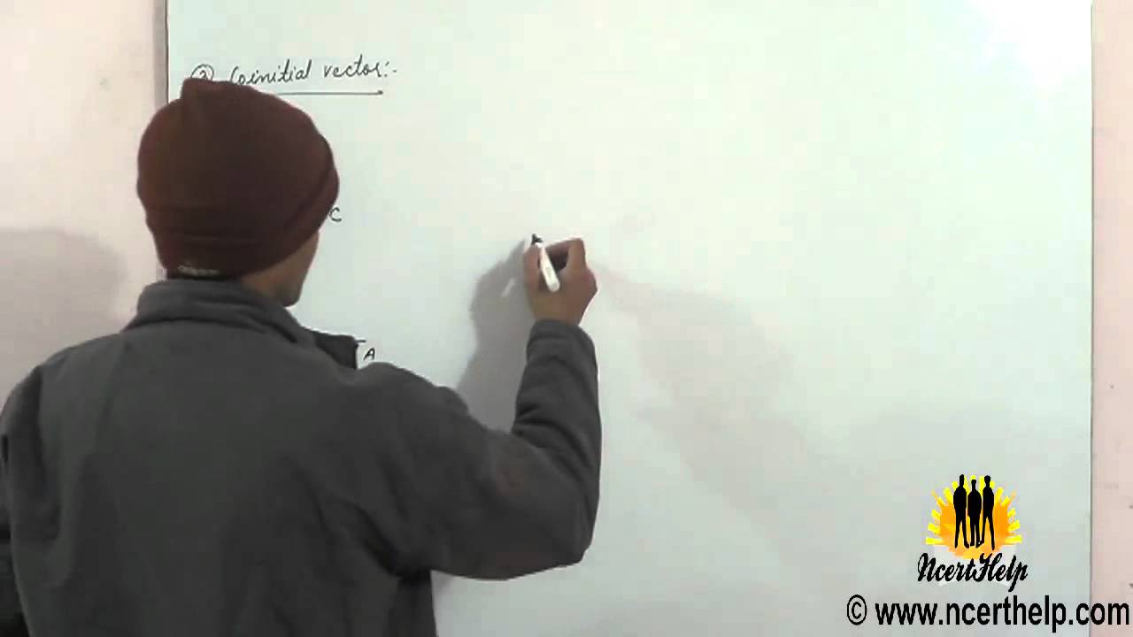co-initial vectors definitions of class 12 chapter 10 vector algebra ...