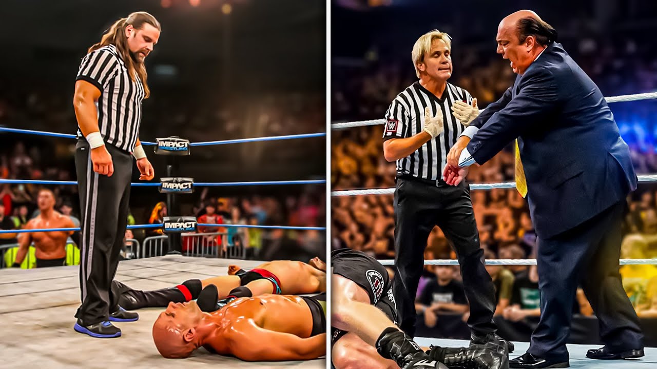10 Moments WWE Referees Were Actually Smart - YouTube