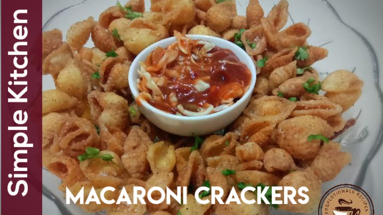 Macaroni Crackers|snacks|Tea time|Pasta - YouTube