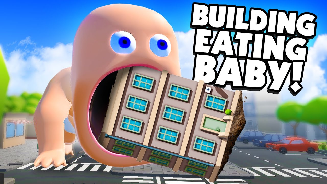 EATING ENTIRE Buildings in *NEW* FAT BABY Update - Fat Baby Gameplay ...