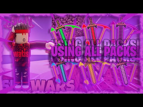 USING ALL PACKS! - Roblox Skywars