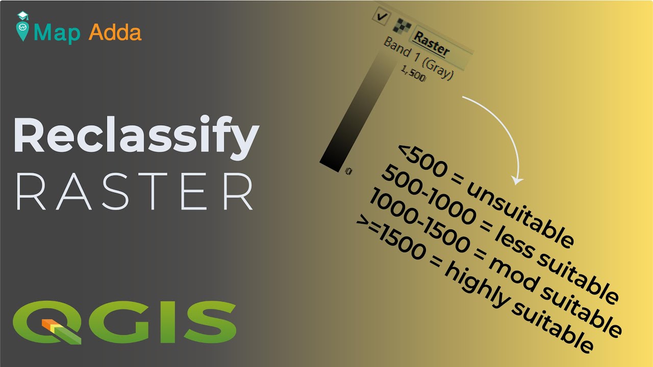 Raster Reclassification in Raster Calculator | Map Adda - YouTube