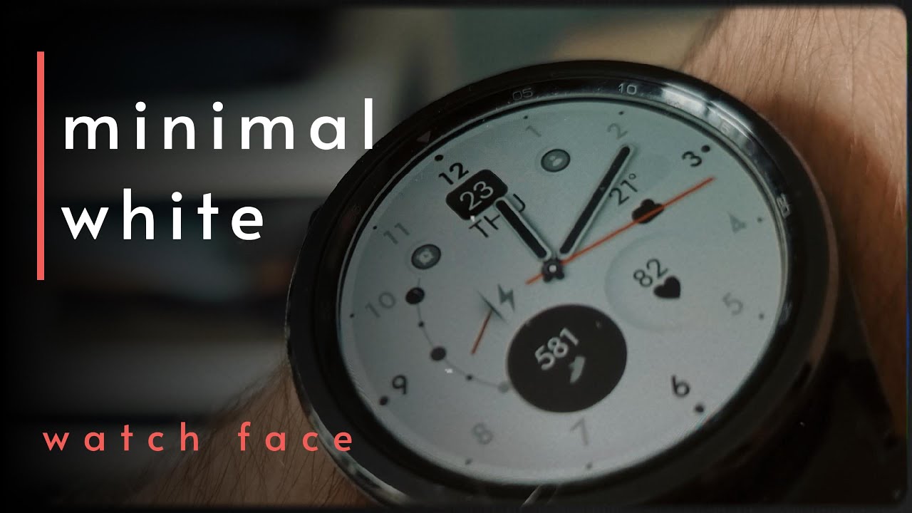Minimal White Watch Face - YouTube