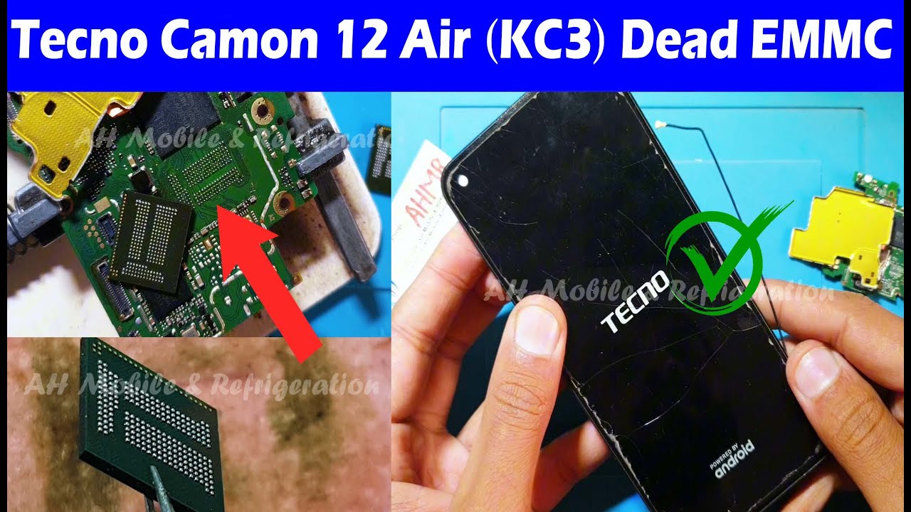 Unbrick Tecno Camon 12 Air (KC3) Dead EMMC Repair UFi Box - YouTube