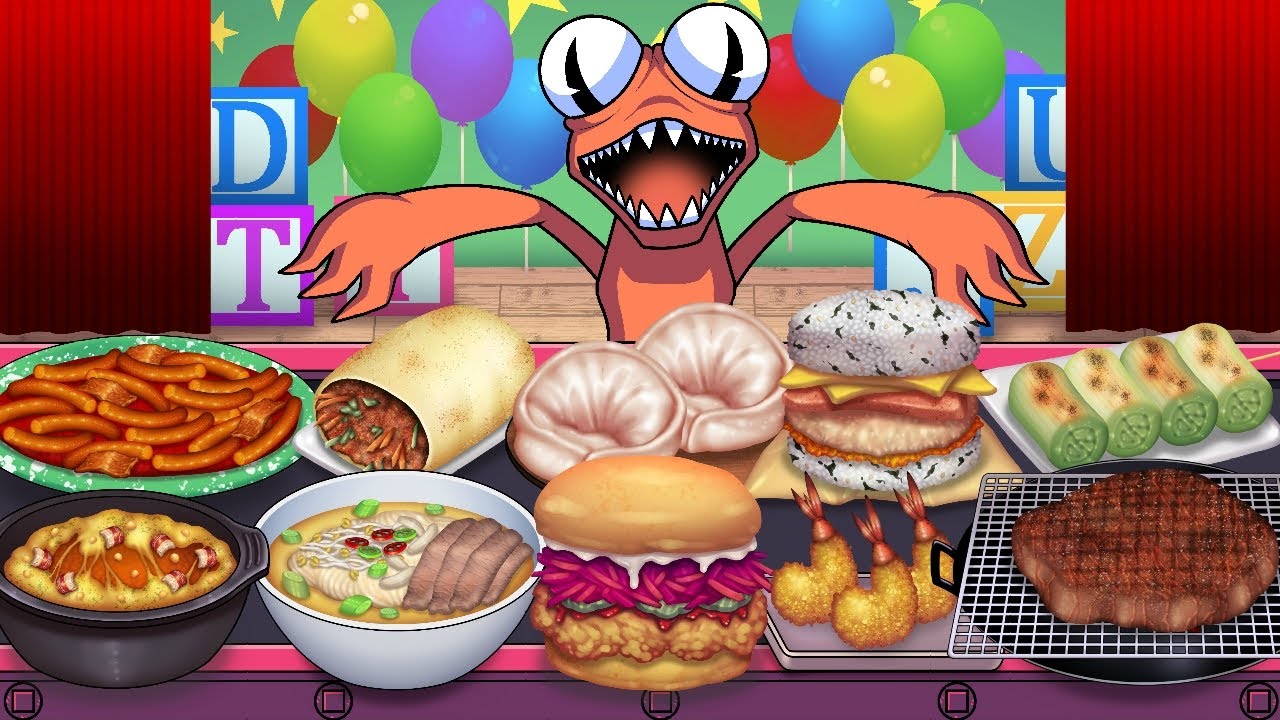 Rainbow friends animation Orange mukbang - YouTube