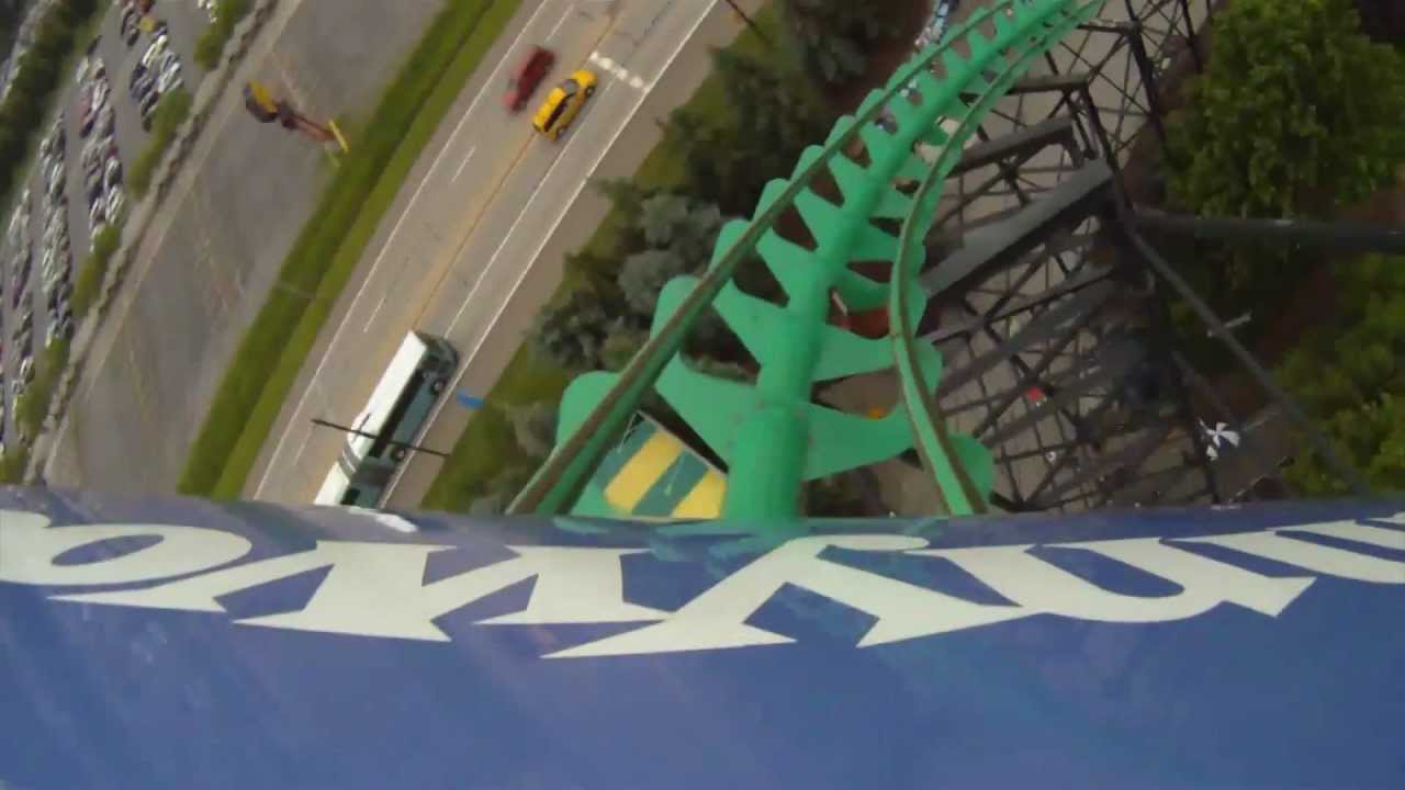 Phantom's Revenge Roller Coaster POV Kennywood Amusement Park Front Seat On-Ride - YouTube