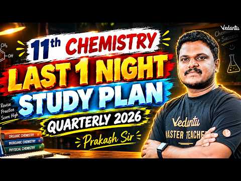 11th Chemistry | Quarterly Last 1 Night Study Plan🔥 TN State Board | Prakash Sir #quarterlyexam2026