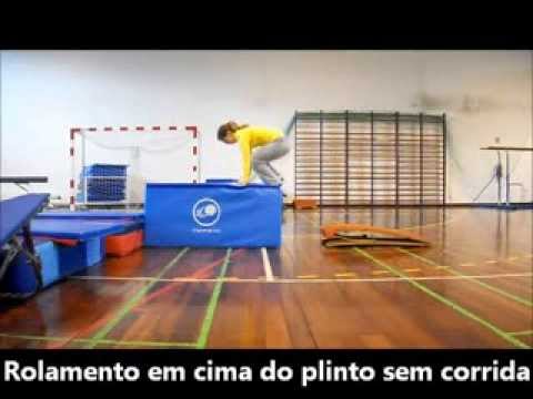 Ginástica de Aparelhos - Rolamento em cima do plinto - YouTube