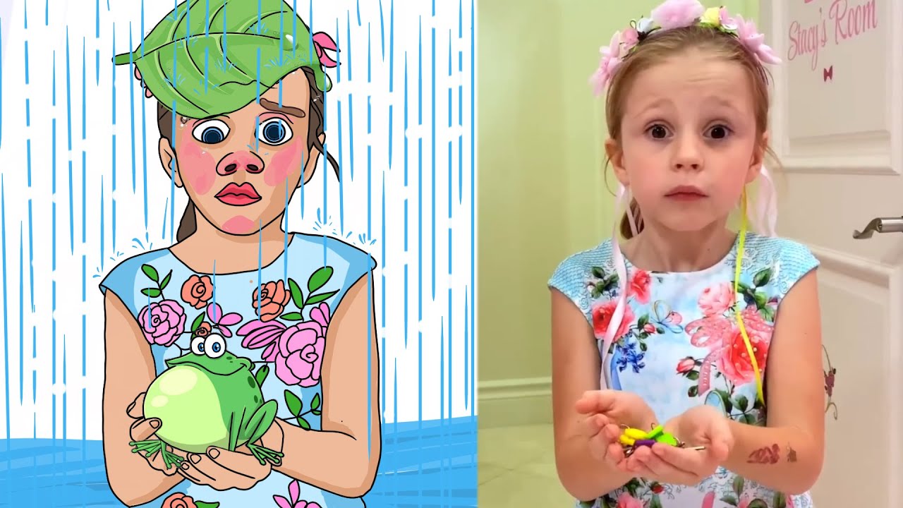 Nastya and dad a mysterious challenge -funny drawing meme 😂 - YouTube