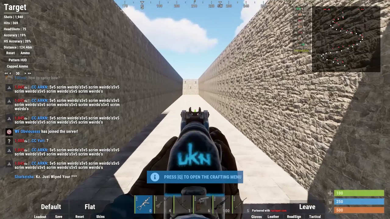 RUST - Spraying AK With Under 100 Hours - Rust Recoil Progression - YouTube