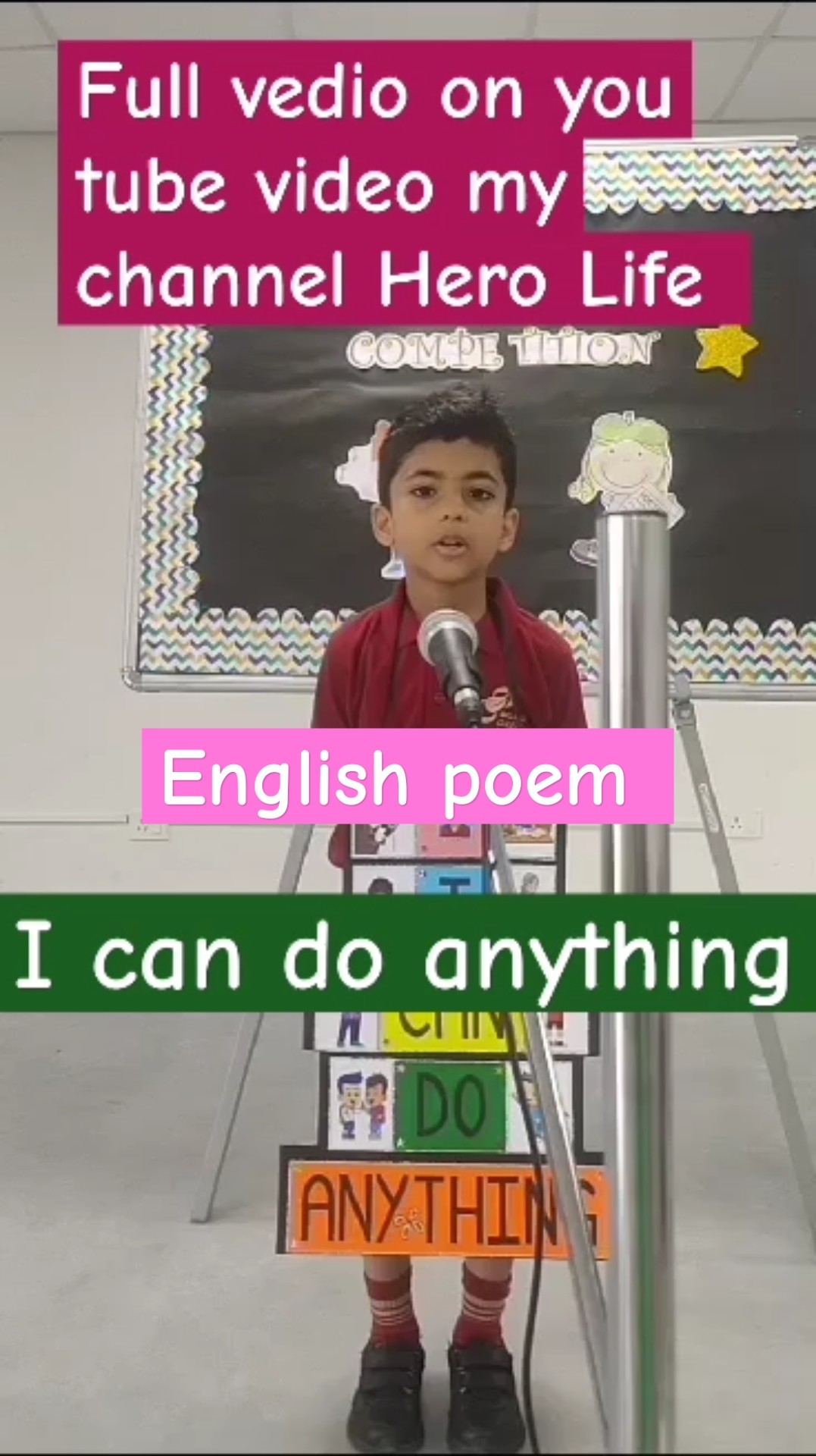 English poem for recitation for compitition for small kids # Hero Life ...
