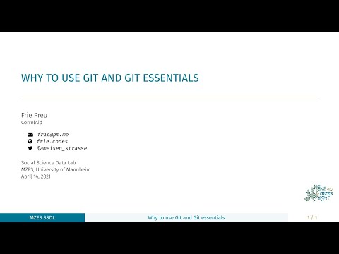 Why to use Git and Git essentials - YouTube
