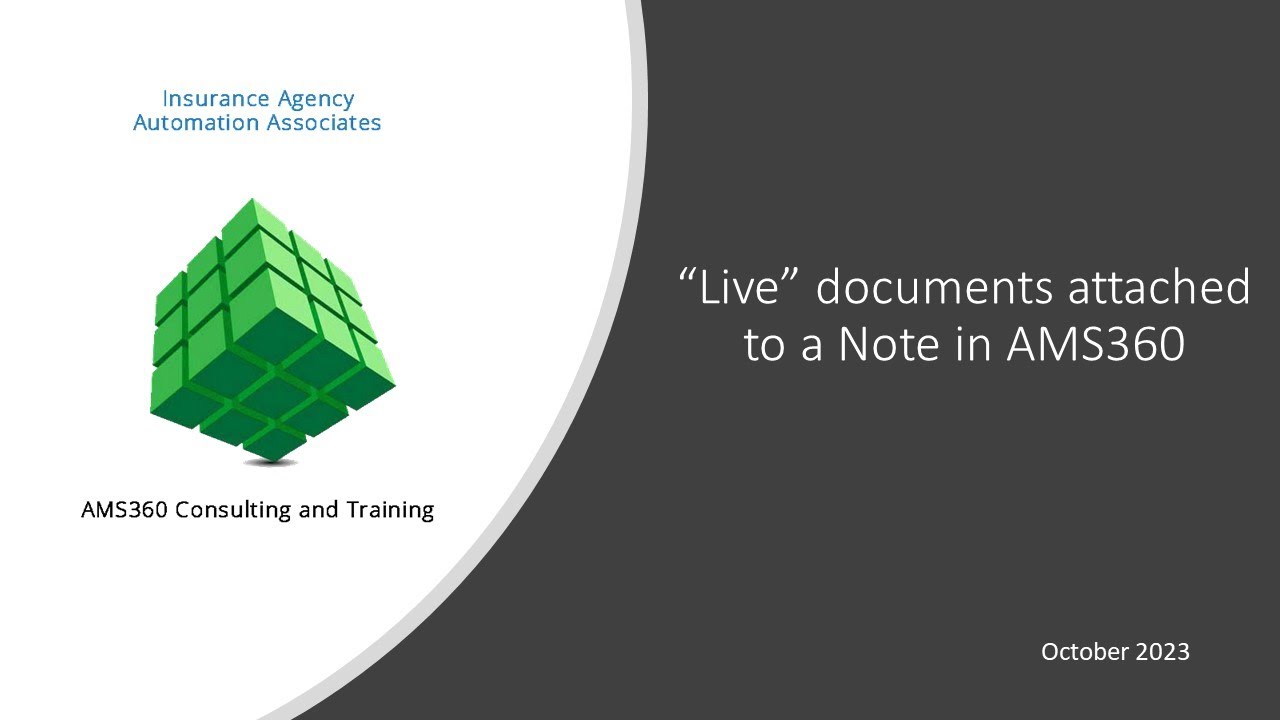Live Documents in AMS360 via Notes - YouTube
