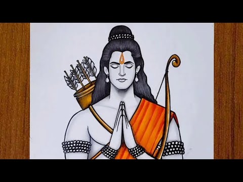 Prabhu Shree Ram ji Drawing | Lord Ram ji Drawing | Ram drawing - Step by Step tutorial - YouTube