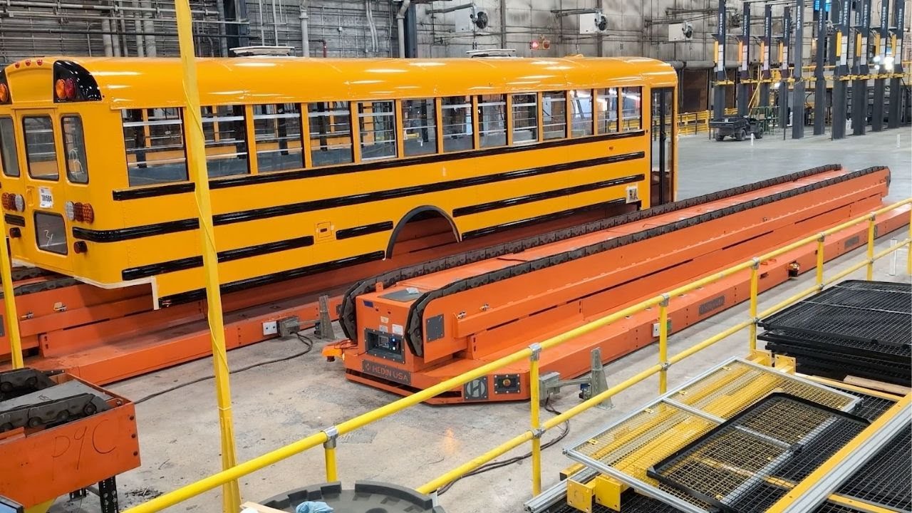 Automated Bus Assembly Line | Align Production Systems - YouTube