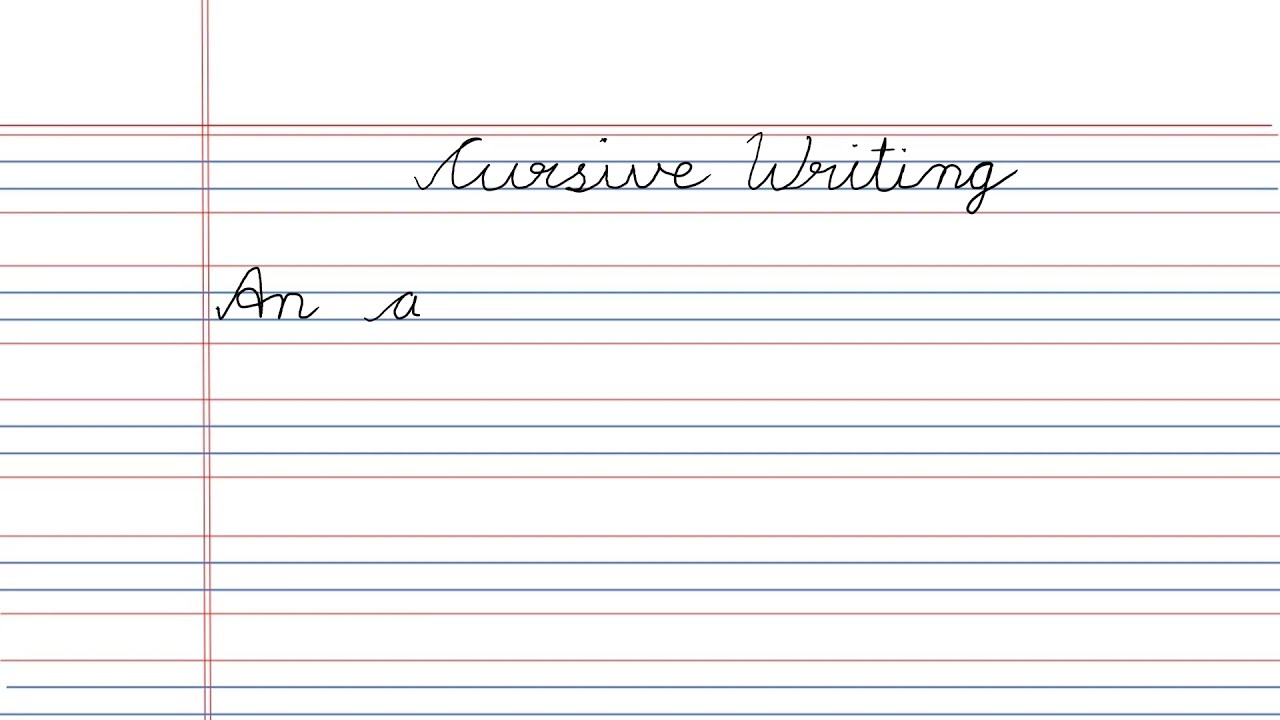 Cursive Writing 'An apple a day, keeps the doctor away. - YouTube