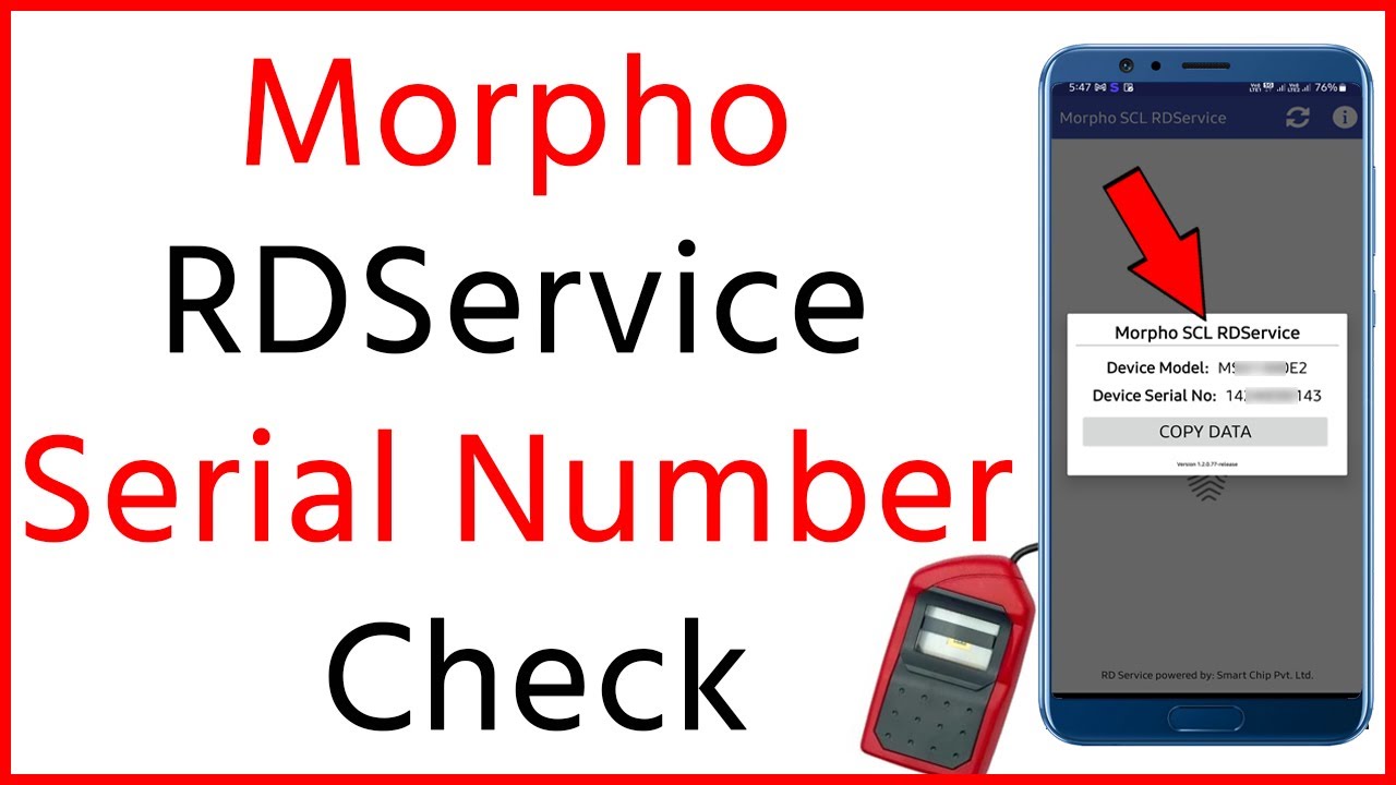 How To Morpho RD Service Serial Number Check on Mobile | morpho serial ...