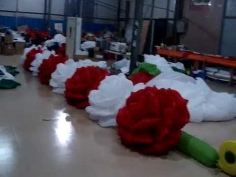 Inflatable Flower, Wedding Rose Inflatable Flower Decoration - YouTube