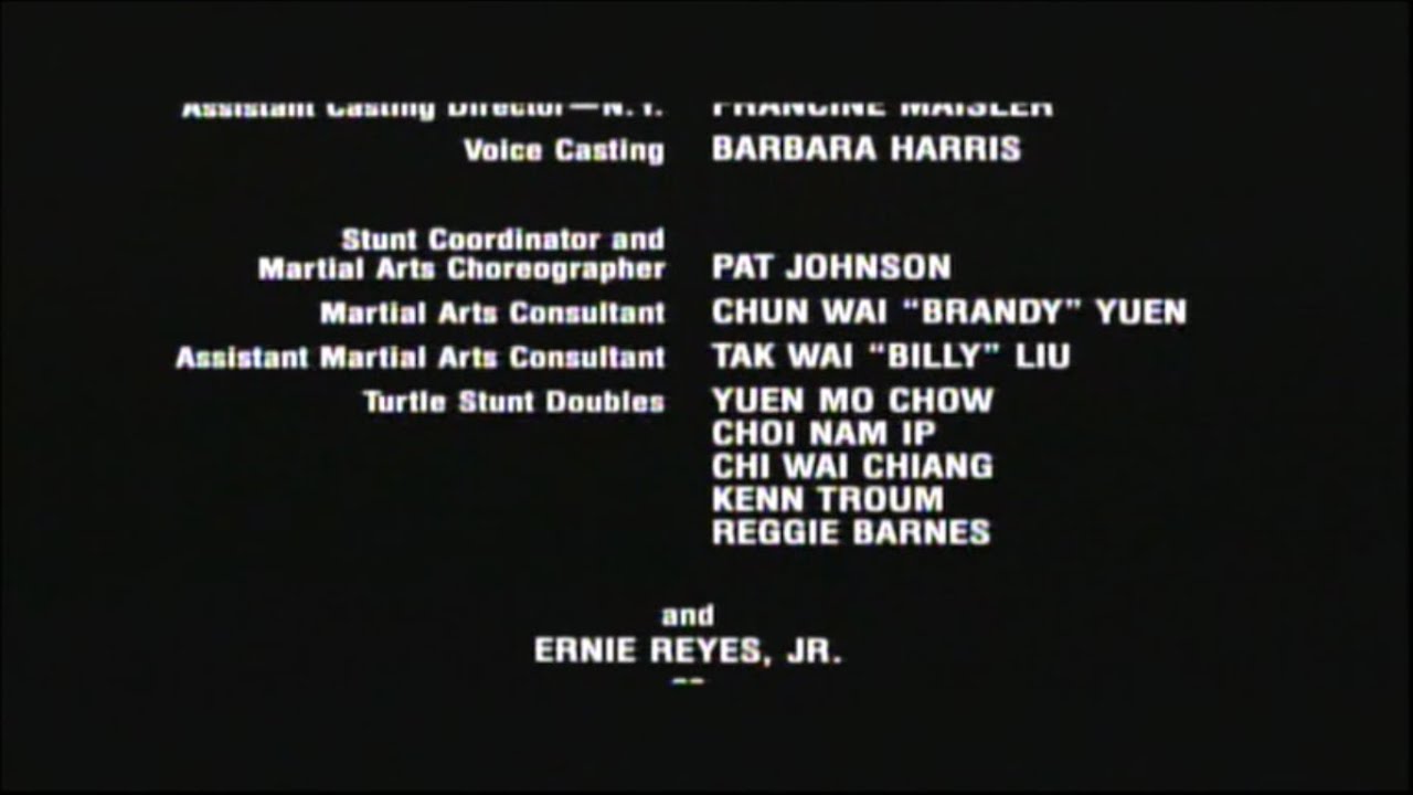 Teenage Mutant Ninja Turtles (1990) End Credits (Showtime 2 2024) - YouTube