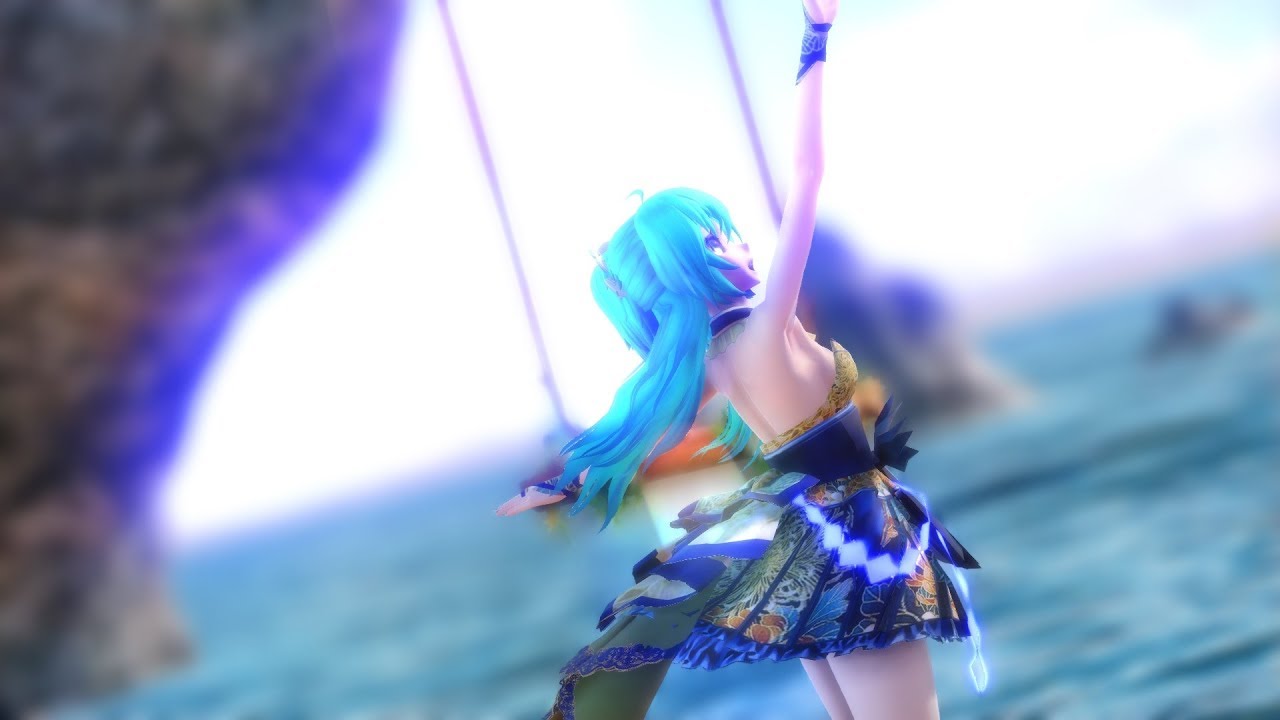FHD 60fps MMD - Deep Blue Town |TDA Short Kimono Miku| +Motion DL - YouTube