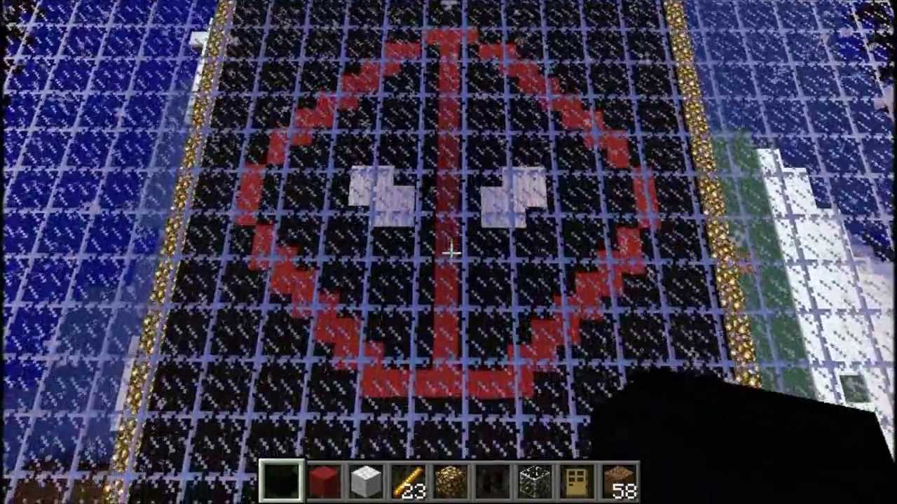 Minecraft: Sketh's Builds: Deadpool Logo 1 - YouTube