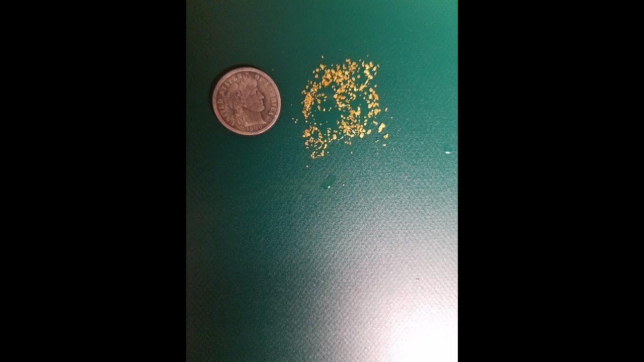 Gold panning, gold clean up, Miller gold table - YouTube