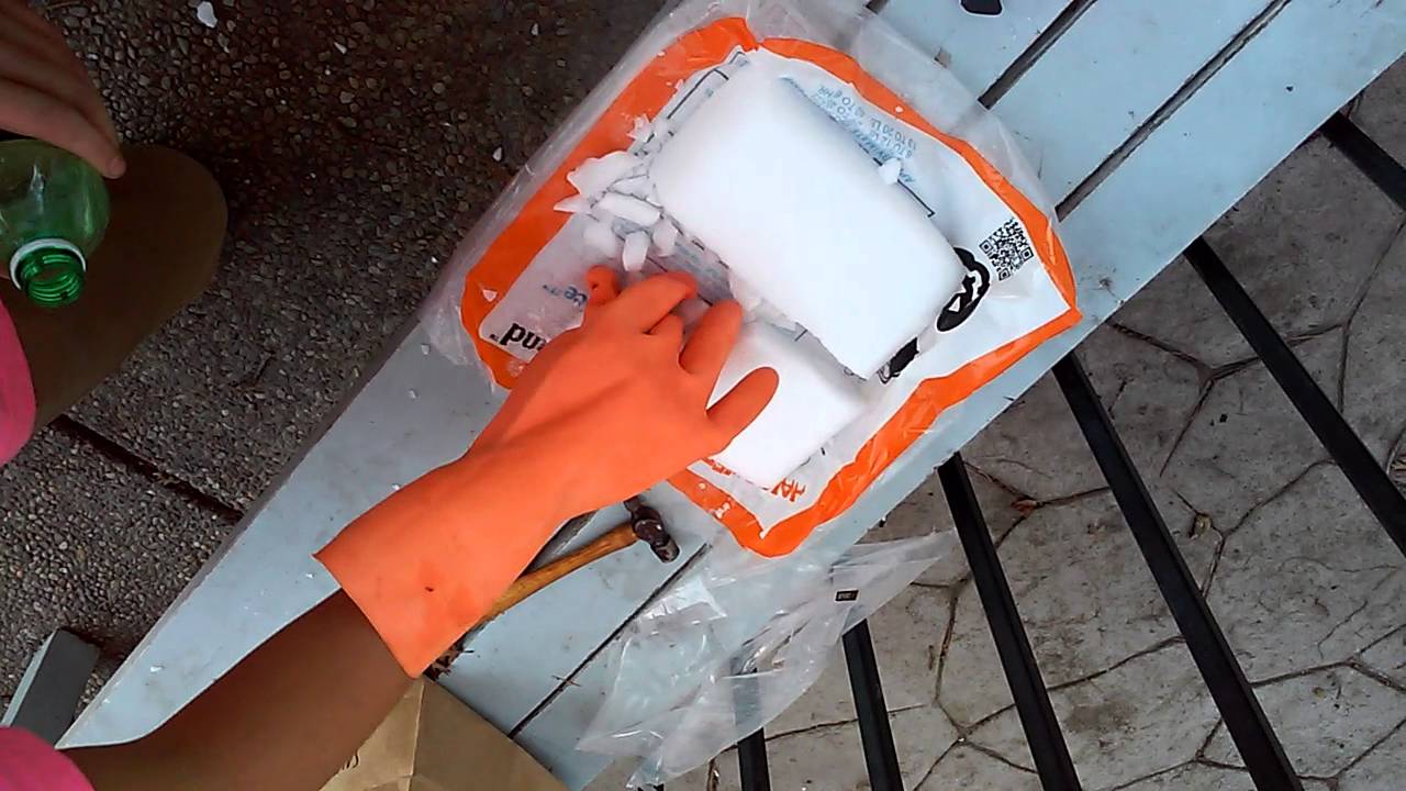 Dry ice explosion - YouTube