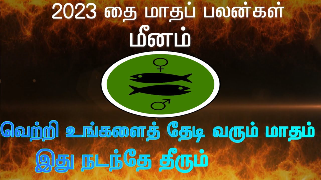 Thai Matham - 2023 Rasi Palangal Meena Rasi - YouTube