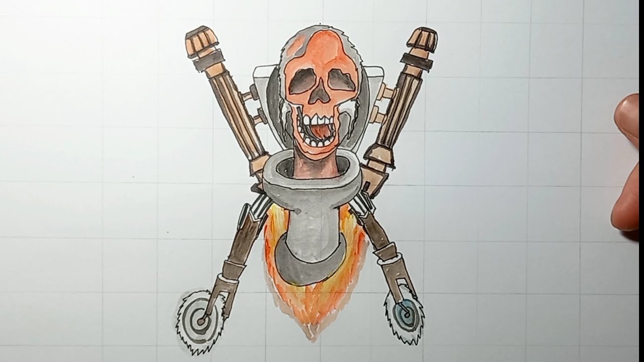 how to draw zombie skibidi in skibidi toilet - YouTube