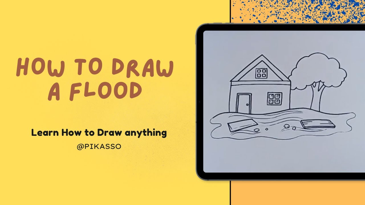 How to Draw a Flood Easy - YouTube