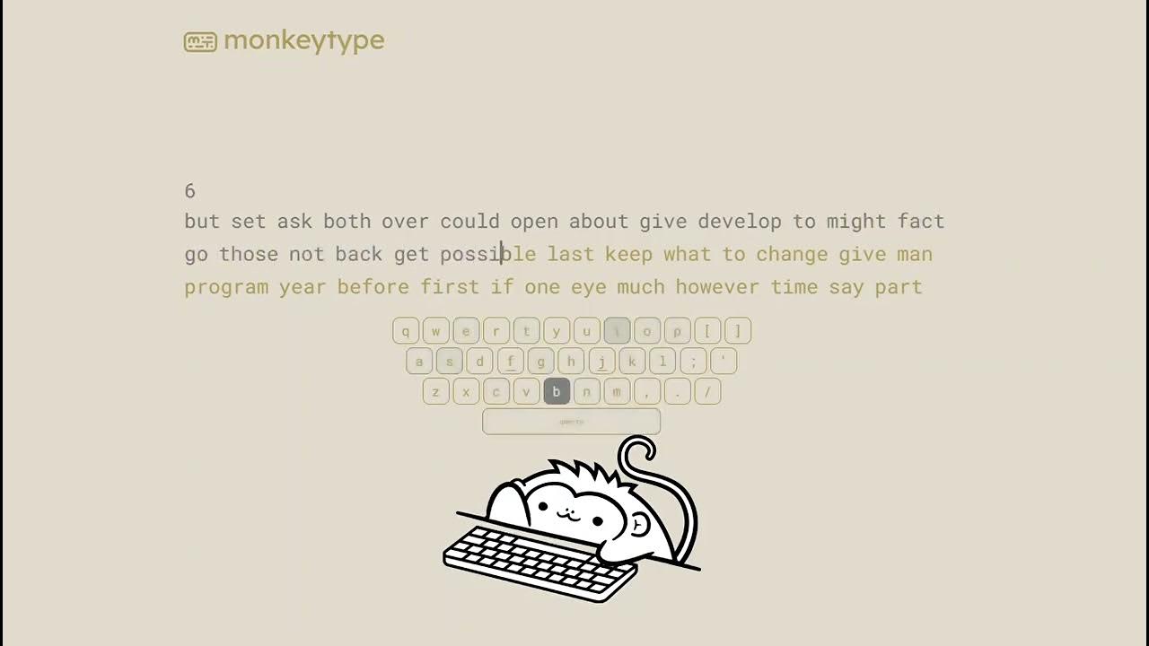 Monkeytype typing - YouTube