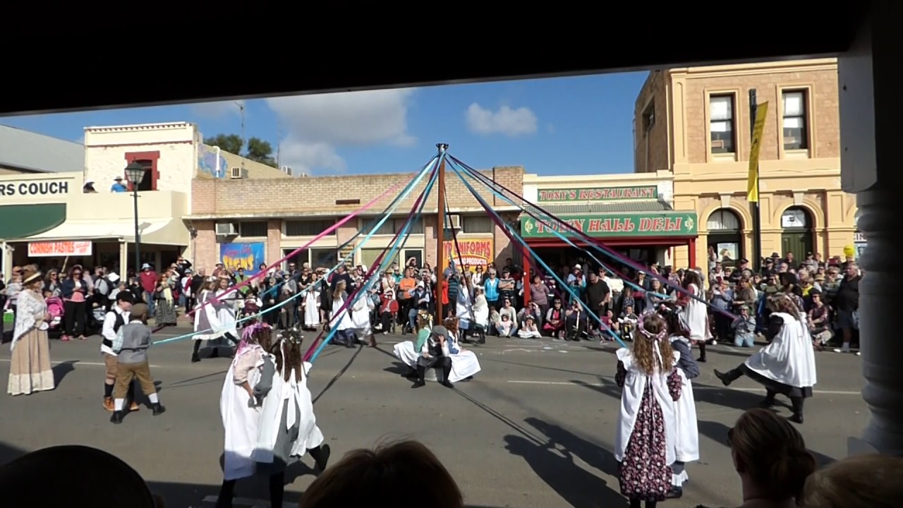 Traditional Maypole Dancing at Moonta during the Kernewek Lowender 2017 ...