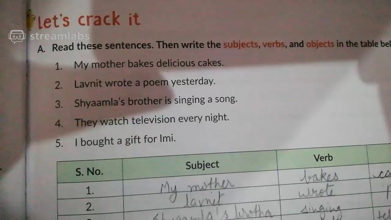 Subject /Predicate exercise - YouTube