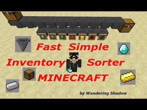 Simple Inventory Sorter, Minecraft, early game, only iron and wood to ...