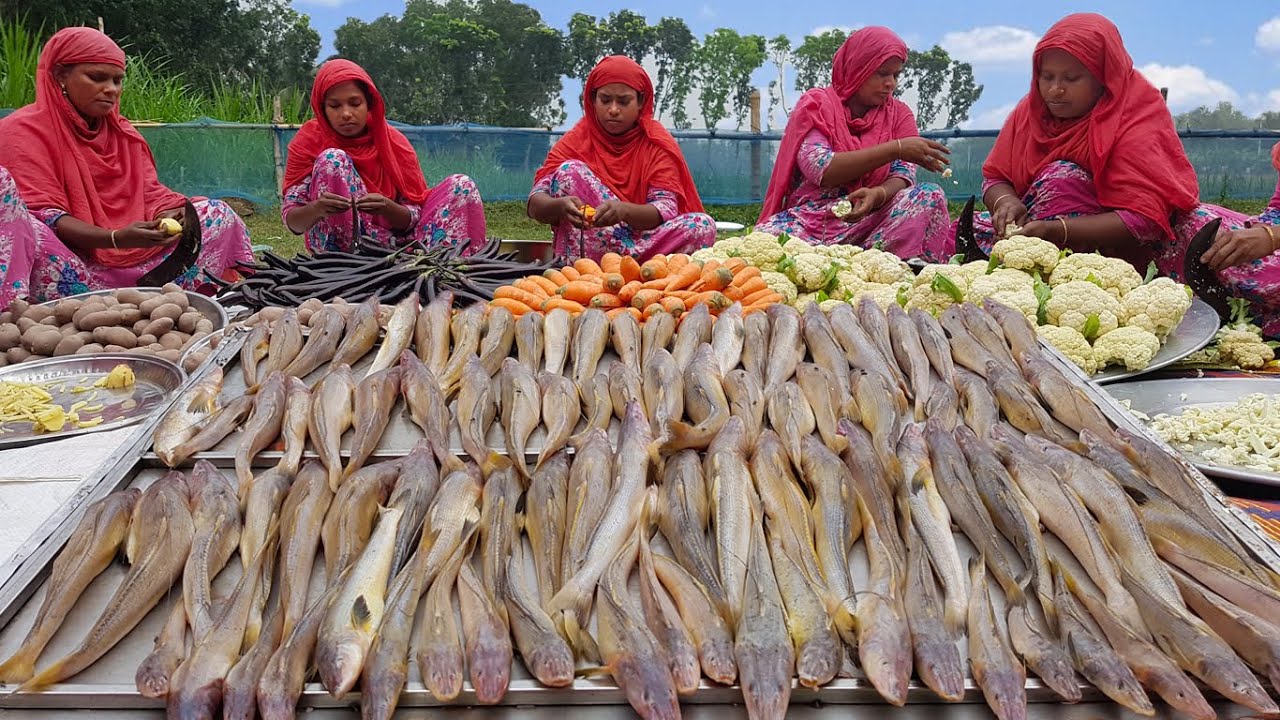 Sea Bele Fish Vegetable Mixed Dry Curry Recipe - Scribbled Goby Fish Of ...
